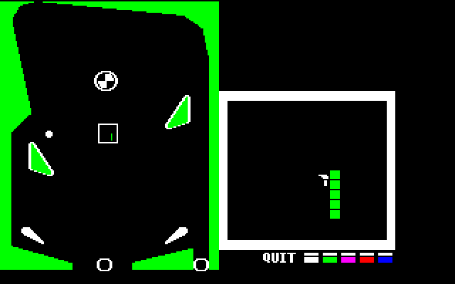 Screenshot of Pinball Construction Set (PC-88, 1982) - MobyGames