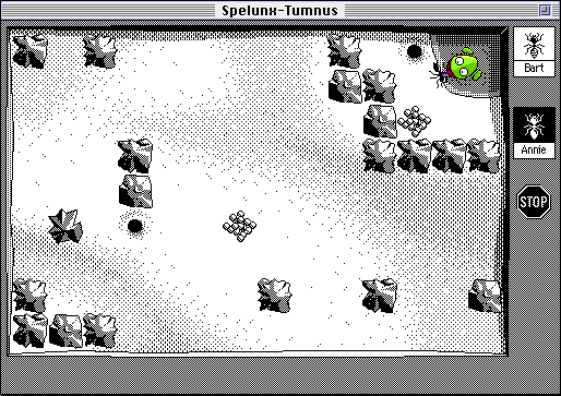 Screenshot of Spelunx and the Caves of Mr. Seudo (Macintosh, 1991) - MobyGames