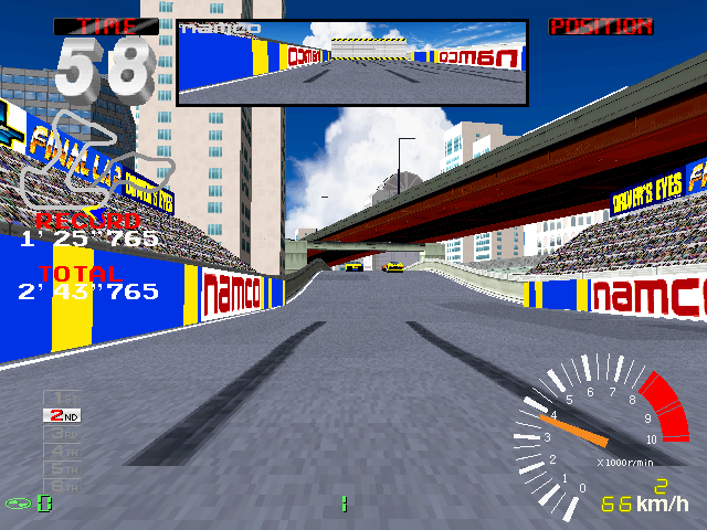 Screenshot of Ridge Racer 2 (Arcade, 1994) - MobyGames
