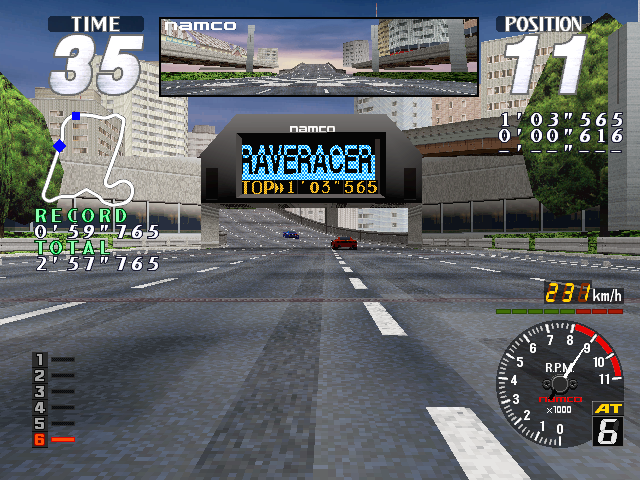 Screenshot of Rave Racer (Arcade, 1995) - MobyGames