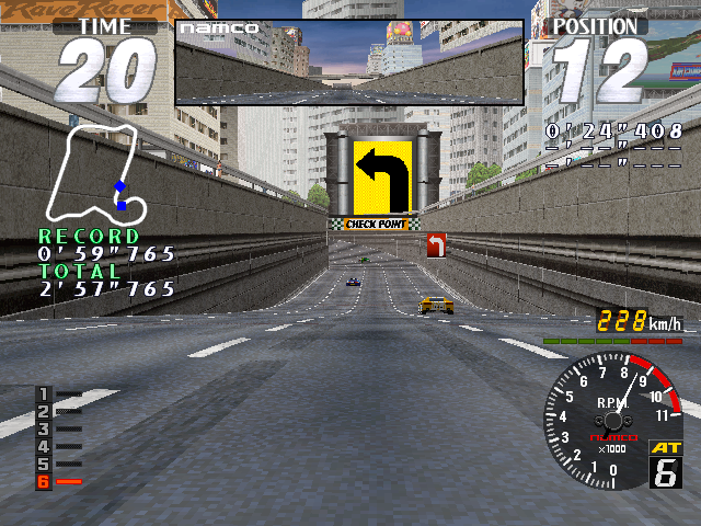 Screenshot of Rave Racer (Arcade, 1995) - MobyGames