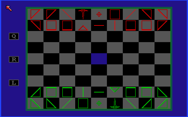 Screenshot of Laser Chess (Amiga, 1987) - MobyGames