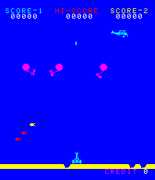 Screenshot of Balloon Bomber (Arcade, 1980) - MobyGames