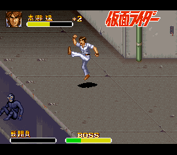 Screenshot of Kamen Rider (SNES, 1993) - MobyGames