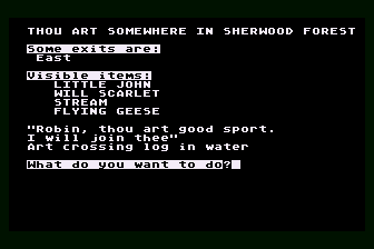 Screenshot of Robin Hood Adventure (Atari 8-bit, 1982) - MobyGames