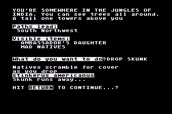 Screenshot of Danger Is My Business (Atari 8-bit, 1983) - MobyGames