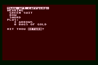 Screenshot of Robin Hood Adventure (Atari 8-bit, 1982) - MobyGames