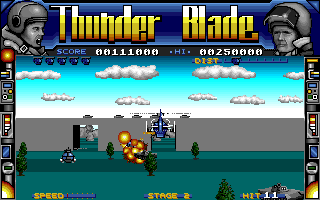 Screenshot of ThunderBlade (Amiga, 1987) - MobyGames