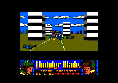 Screenshot of ThunderBlade (Amstrad CPC, 1987) - MobyGames