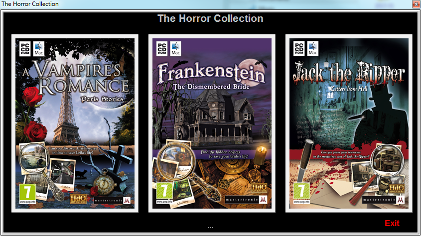 Screenshot of The Horror Collection (Windows, 2011) - MobyGames