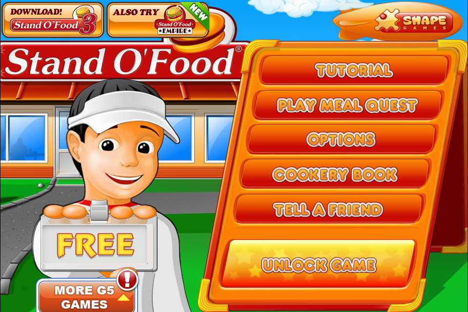Screenshot of Stand O'Food (iPhone, 2007) - MobyGames