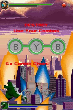 Screenshot of Godzilla Unleashed: Double Smash (Nintendo DS, 2007) - MobyGames