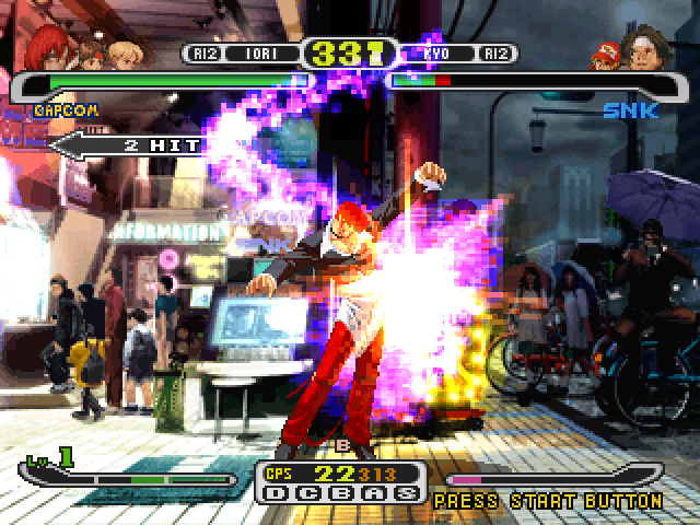 Screenshot of Capcom vs. SNK Pro (PlayStation, 2000) - MobyGames