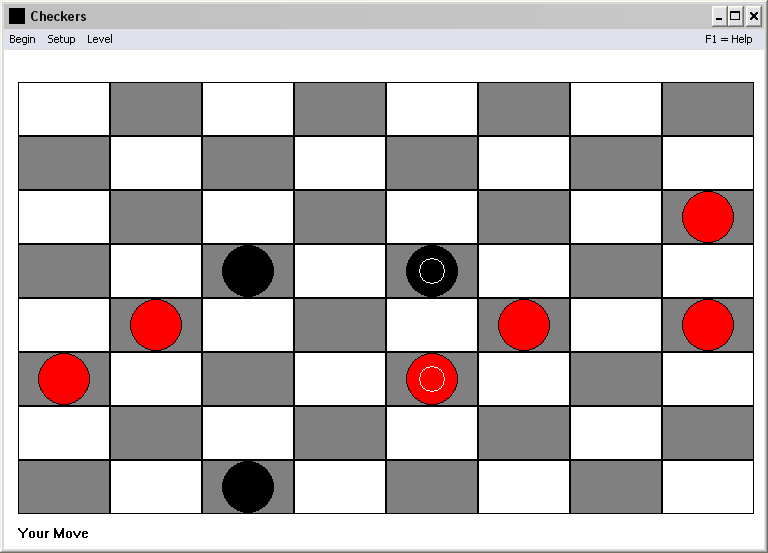 Screenshot of Checkers (Windows 3.x, 1990) - MobyGames