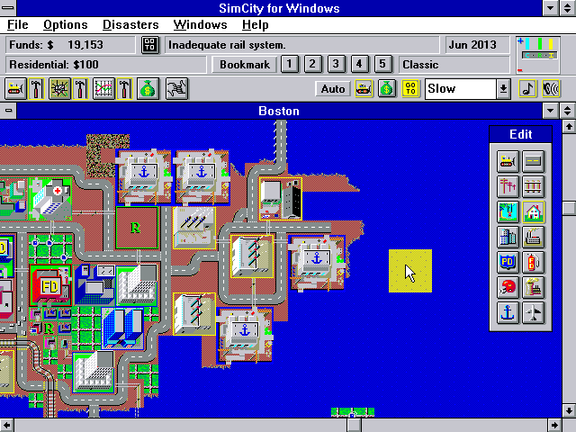 Screenshot of SimCity Classic (Windows 3.x, 1992) - MobyGames