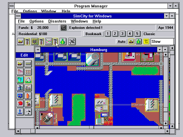 Screenshot of SimCity Classic (Windows 3.x, 1992) - MobyGames