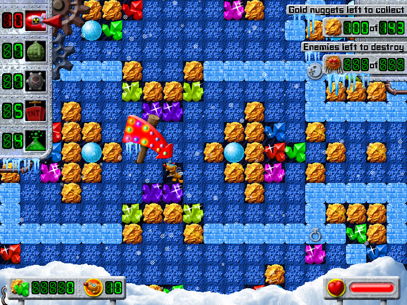 Screenshot of Treasure Mole: Winter Vacation (Windows, 2004) - MobyGames