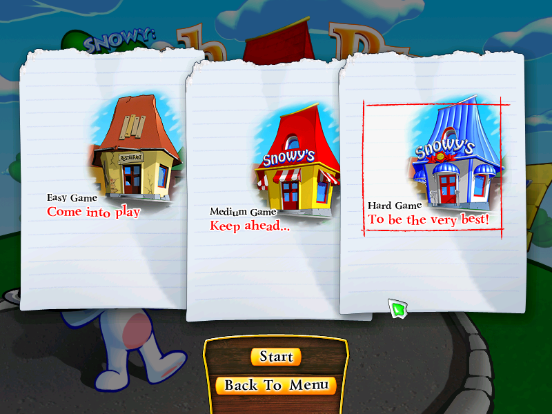 Screenshot of Snowy: Lunch Rush (Windows, 2006) - MobyGames