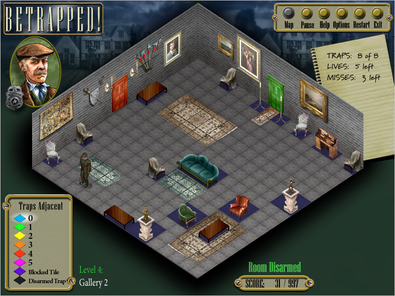 Screenshot of Inspector Parker in Betrapped! (Windows, 2004) - MobyGames