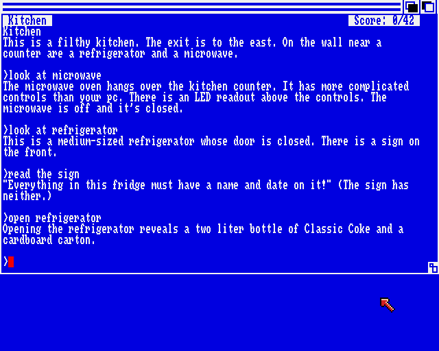Screenshot of The Lurking Horror (Amiga, 1987) - MobyGames