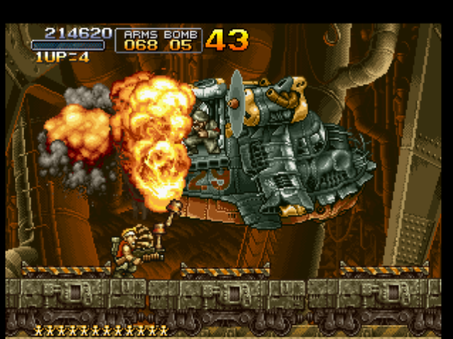 Screenshot of Metal Slug: Super Vehicle - 001 (PlayStation, 1996 ...