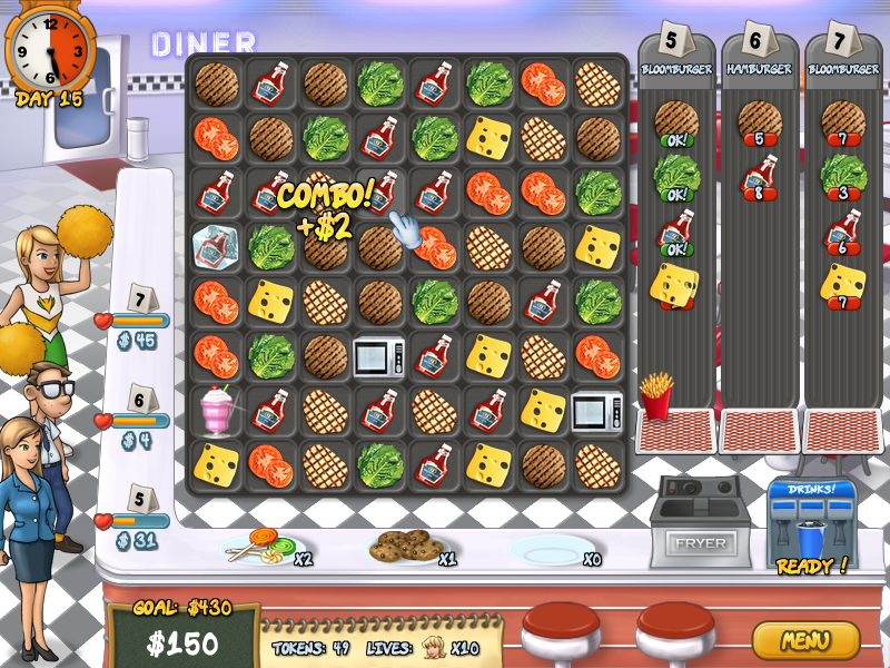 Screenshot of Burger Rush (Windows, 2007) - MobyGames