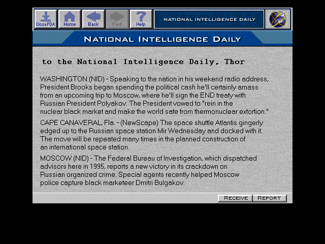 Screenshot of Spycraft: The Great Game (DOS, 1996) - MobyGames