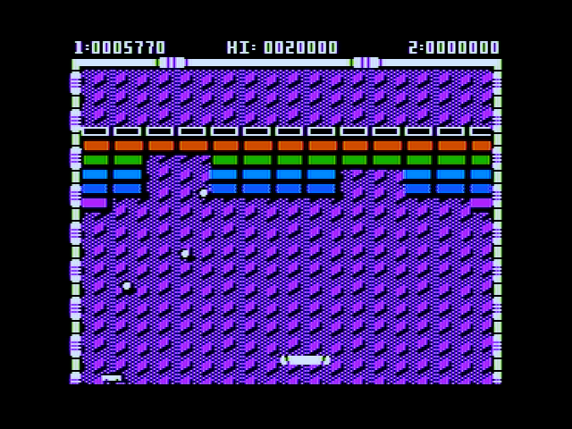 Screenshot of Arkanoid (Apple II, 1986) - MobyGames