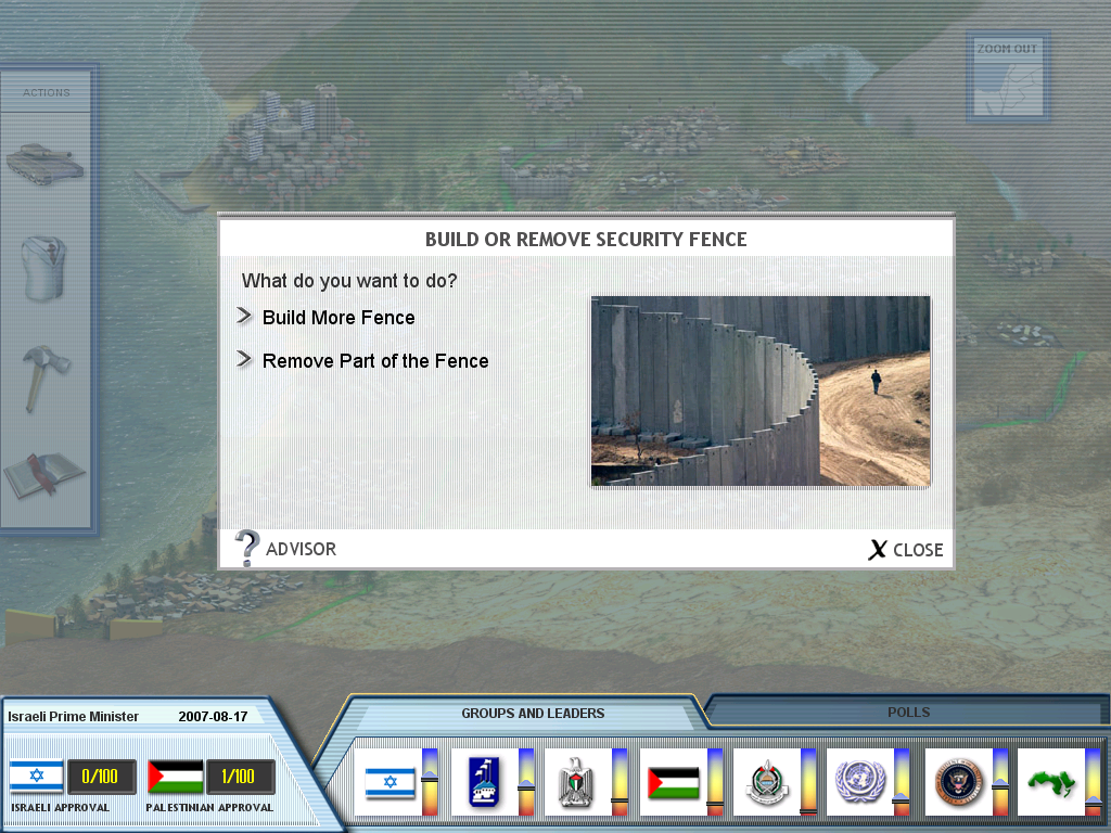 Screenshot of PeaceMaker (Windows, 2007) - MobyGames
