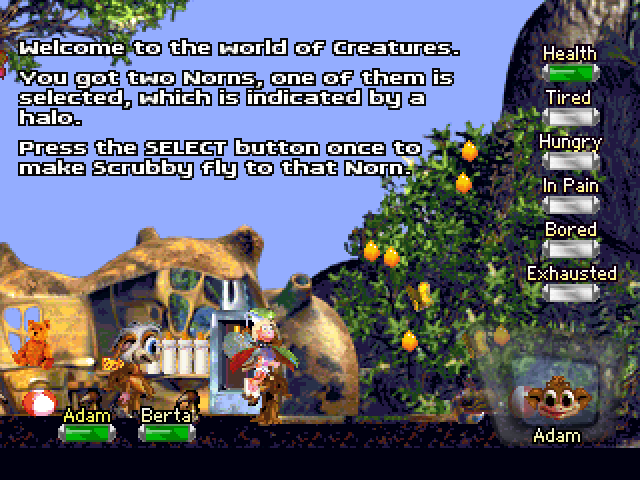 Screenshot of Creatures (PlayStation, 1996) - MobyGames