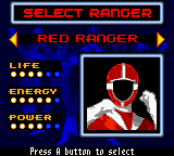 Screenshot of Saban's Power Rangers: Lightspeed Rescue (Game Boy Color ...