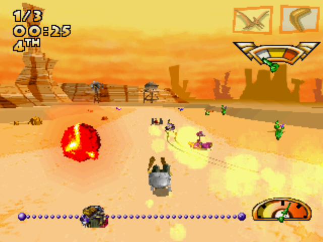 Screenshot of Wacky Races (PlayStation, 2000) - MobyGames