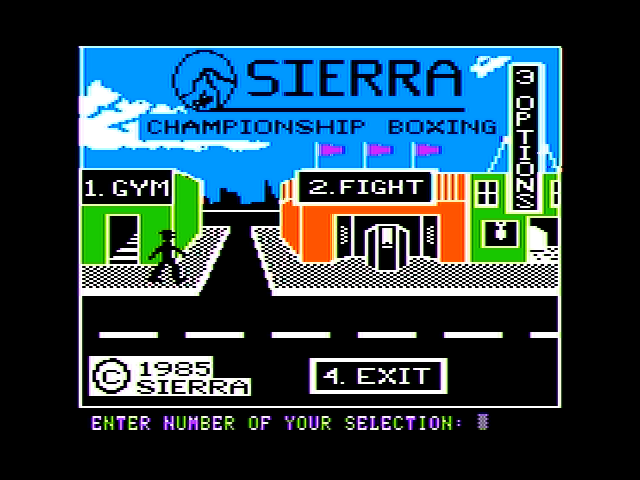 Screenshot of Sierra Championship Boxing (Apple II, 1985) - MobyGames
