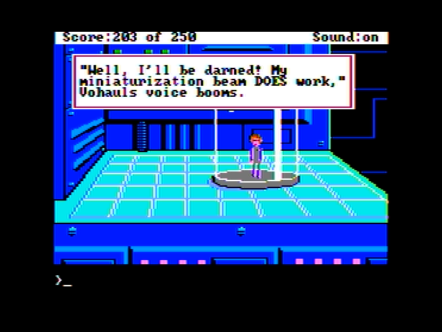 Screenshot of Space Quest II: Chapter II - Vohaul's Revenge (Apple II ...