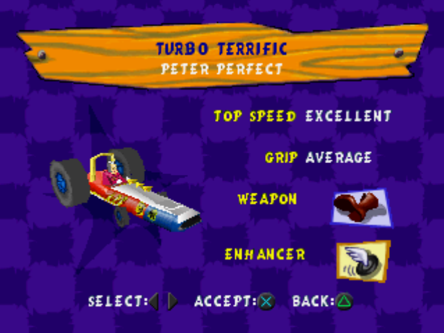 Screenshot of Wacky Races (PlayStation, 2000) - MobyGames