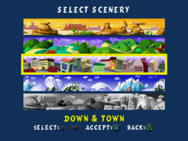 Screenshot of Wacky Races (PlayStation, 2000) - MobyGames