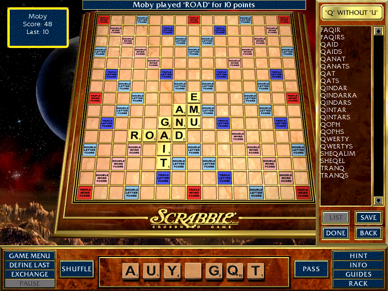 Screenshot of Scrabble Complete (Windows, 2002) - MobyGames