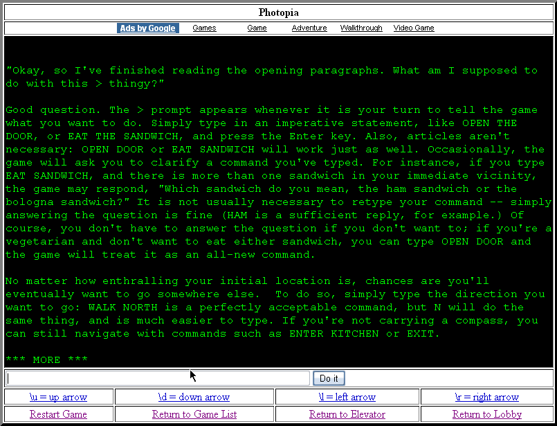 Photopia screenshots - MobyGames