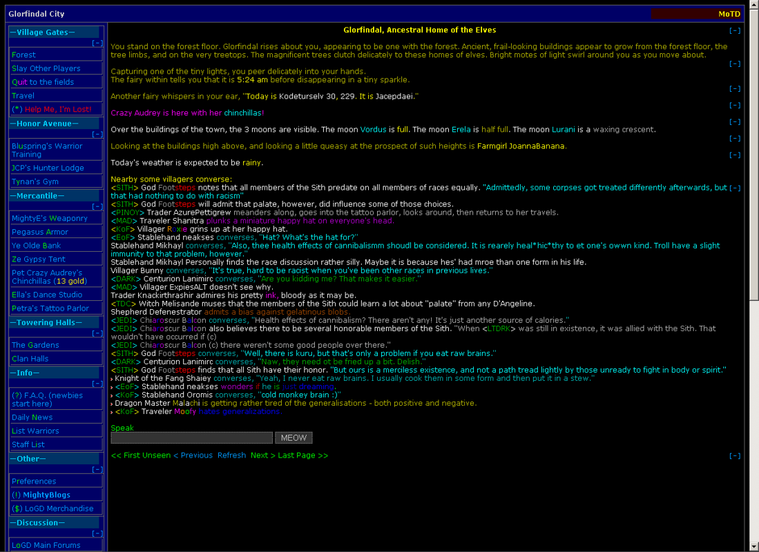 Screenshot of Legend of the Green Dragon (Browser, 2002) - MobyGames