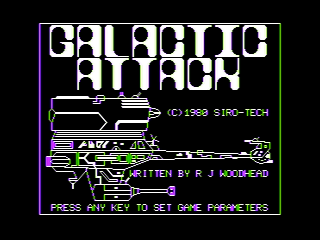 Screenshot of Galactic Attack (Apple II, 1980) - MobyGames