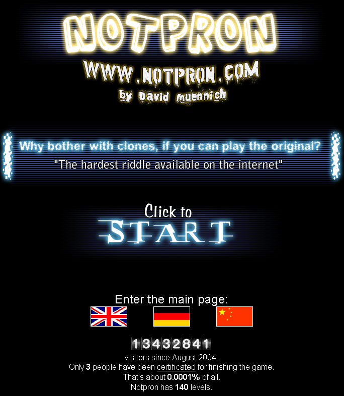 Notpron screenshots - MobyGames