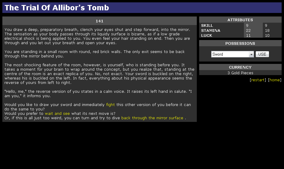Screenshot of The Trial of Allibor's Tomb (Browser, 2004) - MobyGames