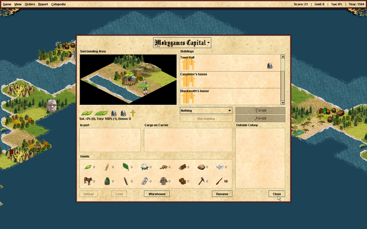 Screenshot of FreeCol (Windows, 2003) - MobyGames