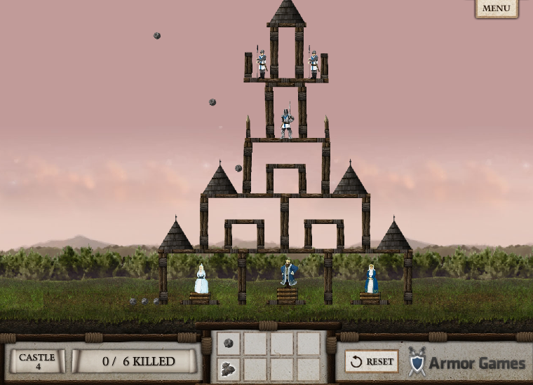Screenshot of Crush the Castle (Browser, 2009) - MobyGames