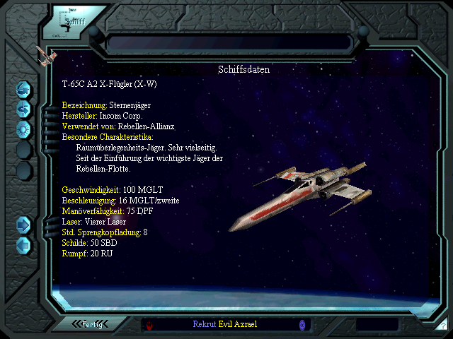 Screenshot of Star Wars: X-Wing Vs. TIE Fighter (Windows, 1997) - MobyGames