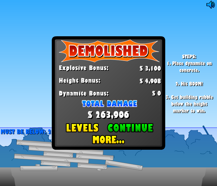 Screenshot of Demolition City (Browser, 2007) - MobyGames