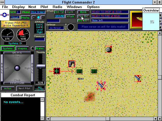 Screenshot of Flight Commander 2 (Windows 3.x, 1994) - MobyGames