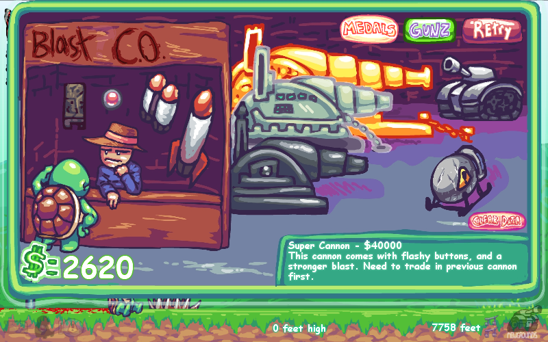 Screenshot of Toss the Turtle (Browser, 2009) - MobyGames