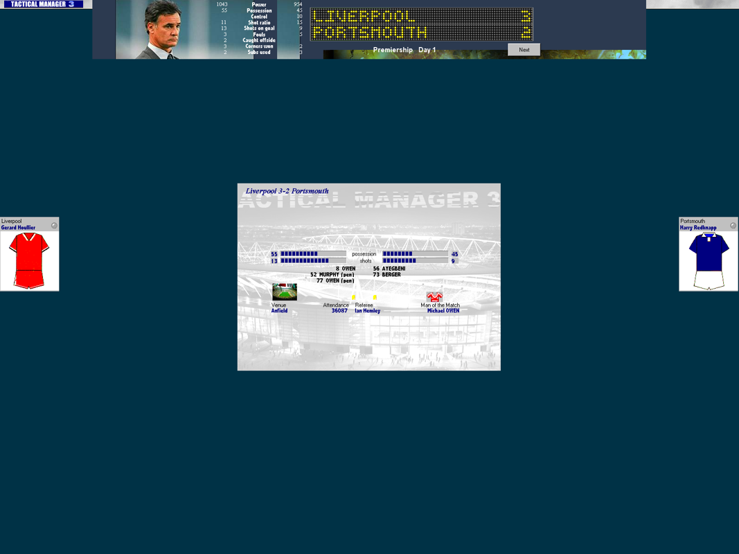 Screenshot of Tactical Manager 3 (Windows, 2004) - MobyGames