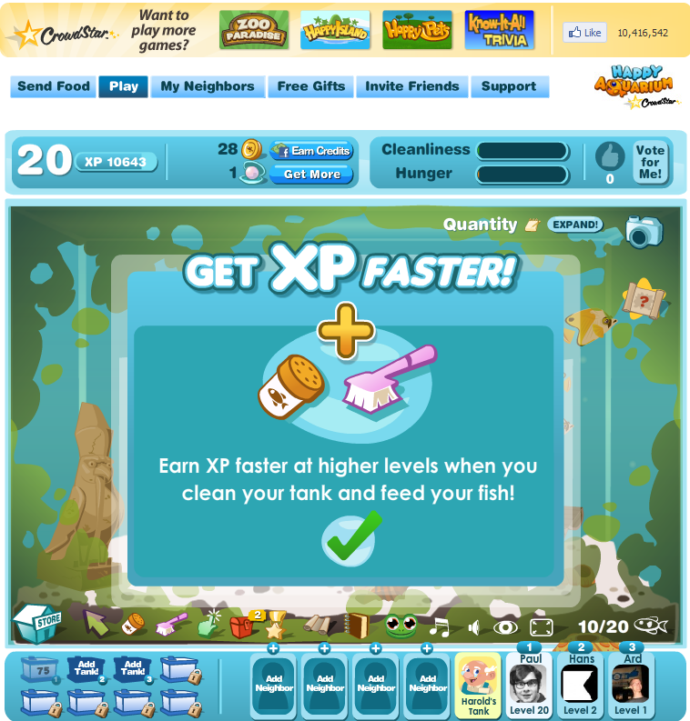 Screenshot of Happy Aquarium (Browser, 2009) - MobyGames